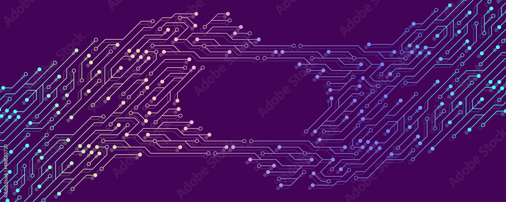Computer motherboard background with circuit board electronic elements ...