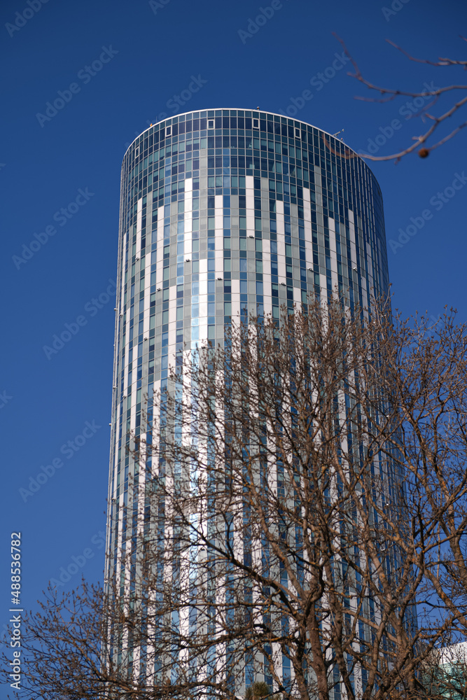 Headquarter office building Sky Tower for Raiffeisen Bank company ...