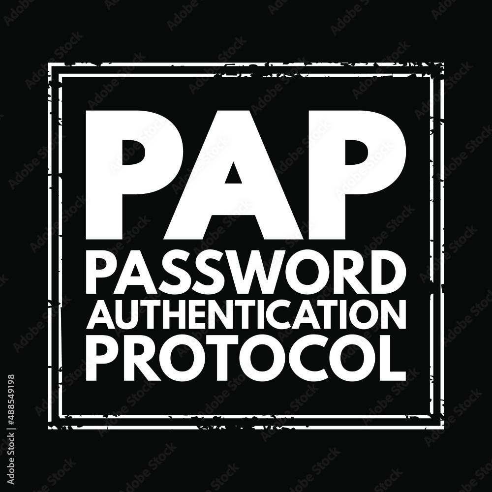 Vecteur Stock Pap Password Authentication Protocol Password Based Authentication Protocol Used 5524