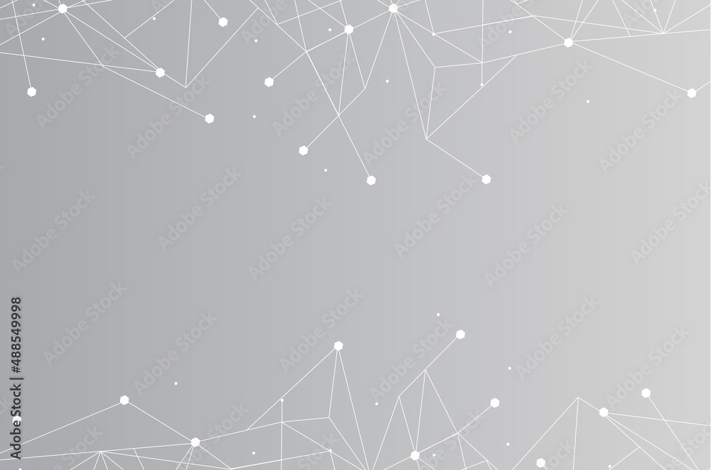 Network abstract connection isolated on gray background. Network ...