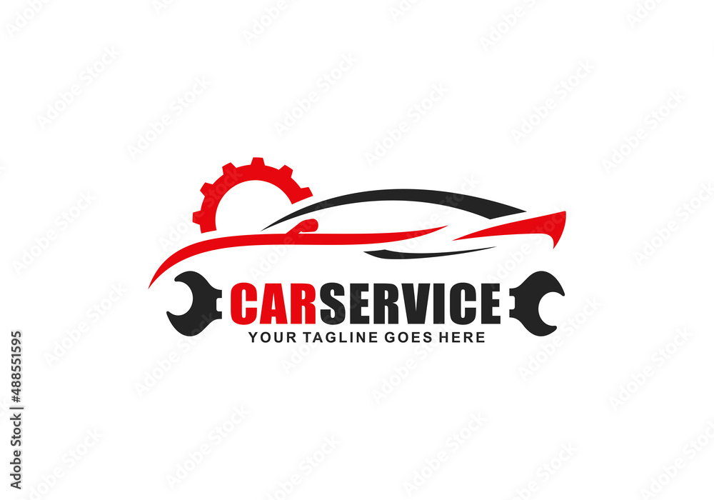 Car service logo design vector illustration. Car repair logo Stock Vector | Adobe Stock