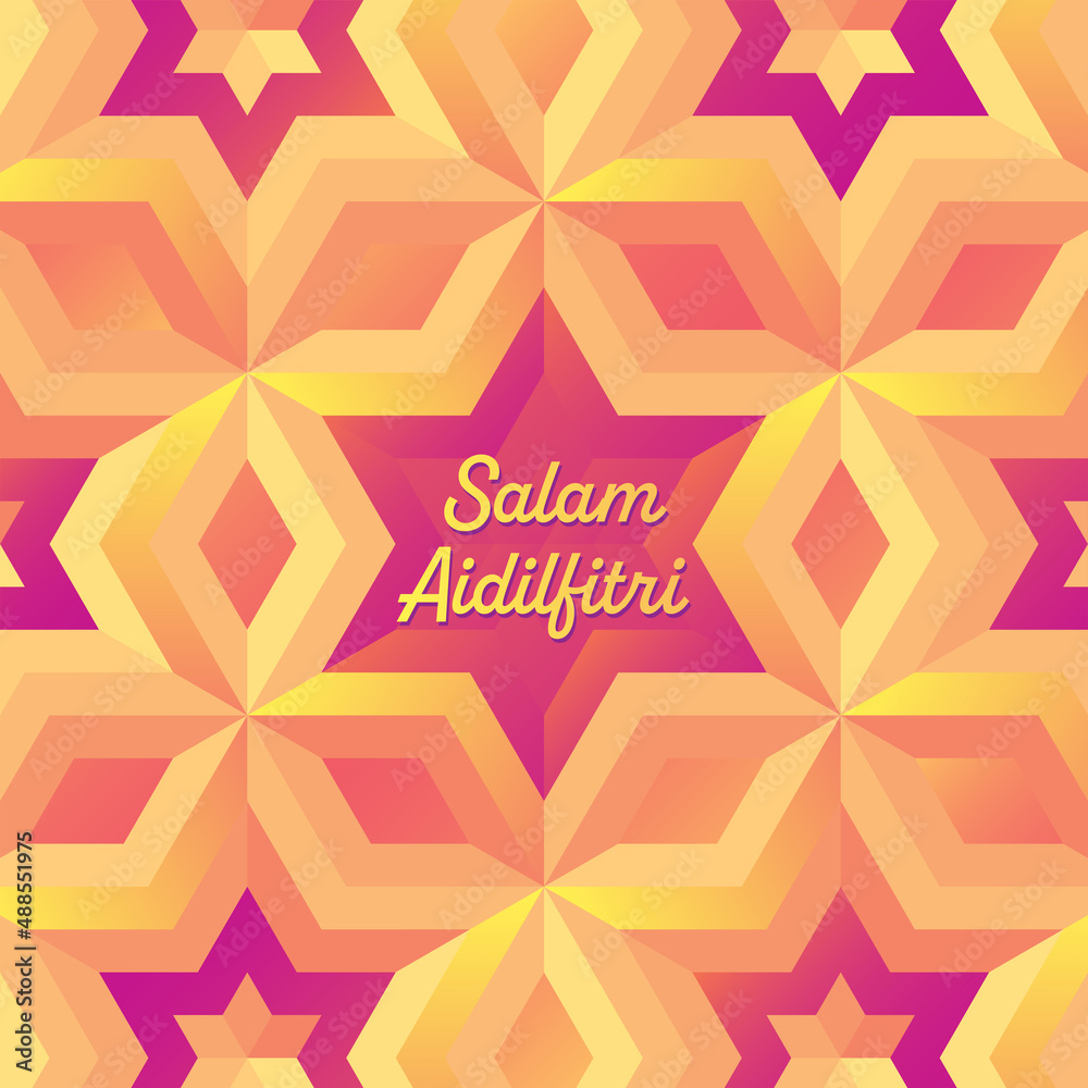 Islamic pattern with contemporary treatment for Hari Raya Aidilfitri ...