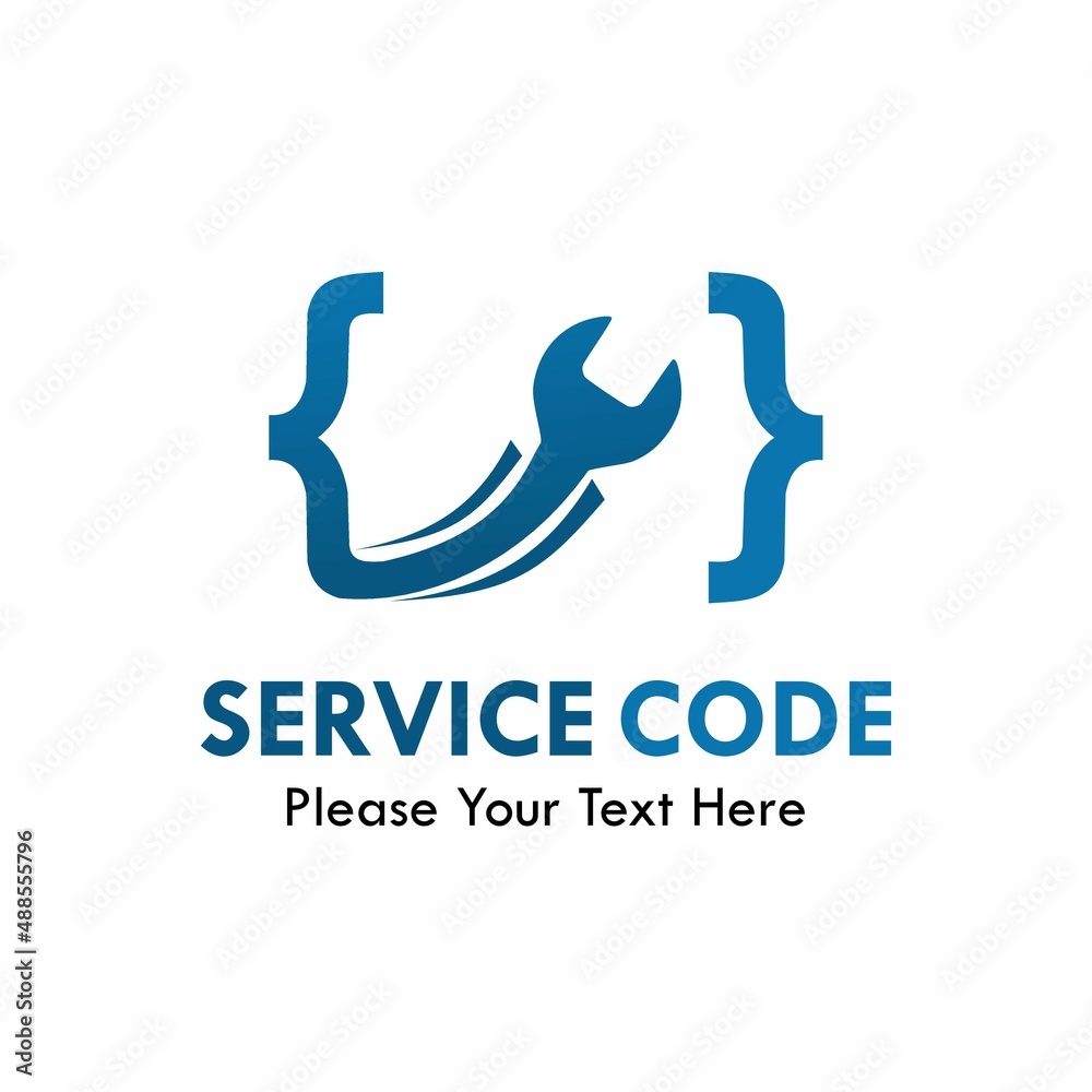 Service code logo template illustration Stock Vector | Adobe Stock