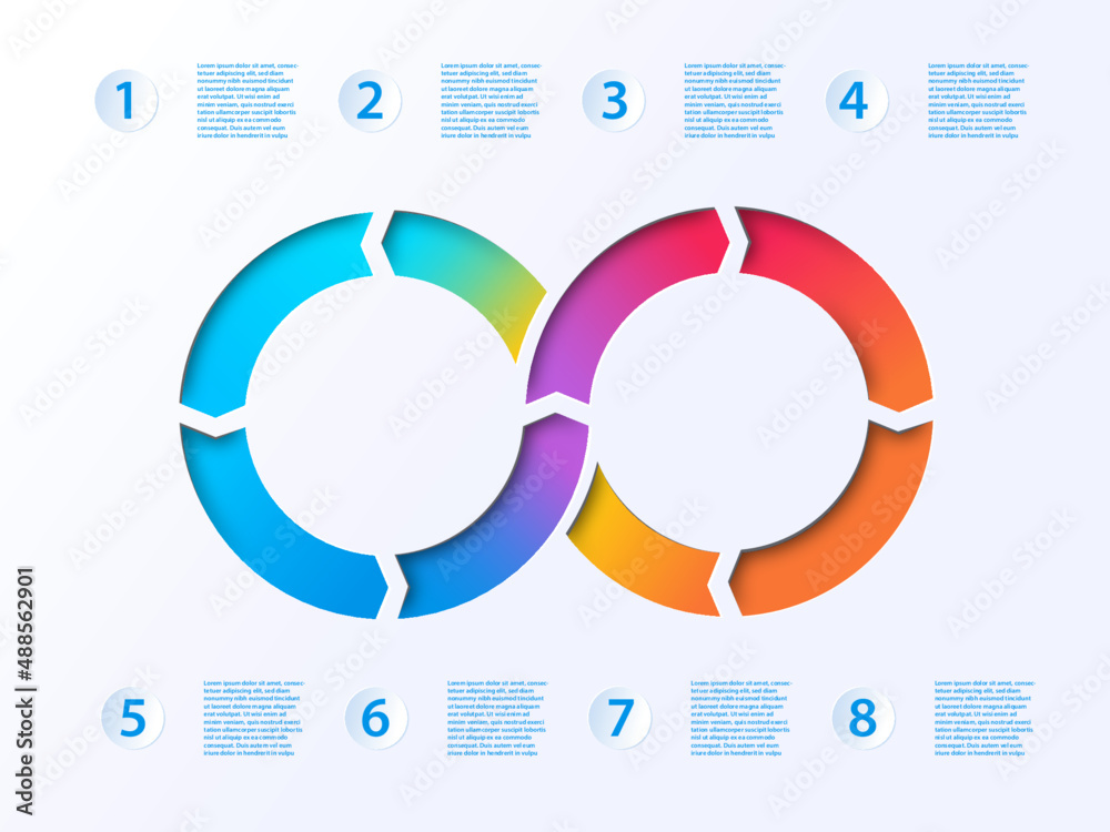 Infographic agile development cycle for business presentation with ...