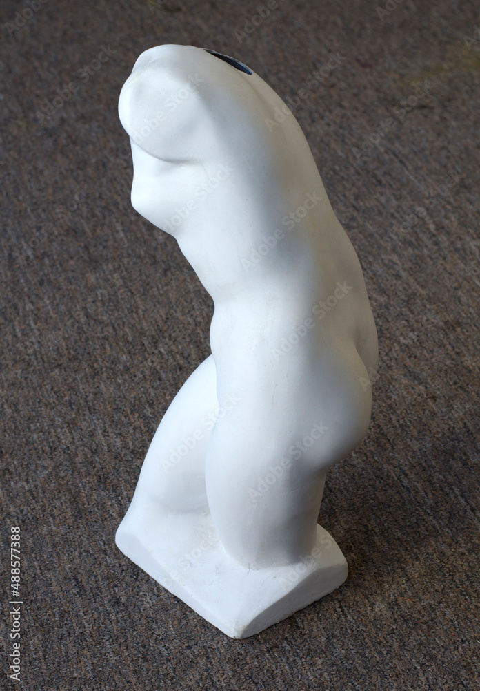 Female torso, plaster model, cast, object for drawing. The study of ...