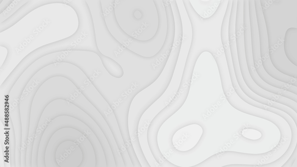 Abstract gray and white topographic background. Topography map art ...