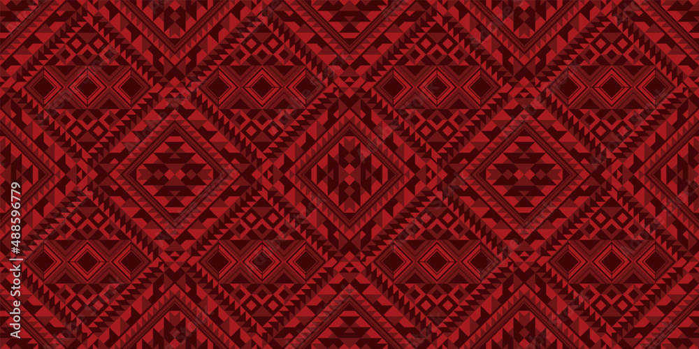 Inca tribal background. Seamless pattern.Vector. インカ部族のパターン 背景素材 Stock ...