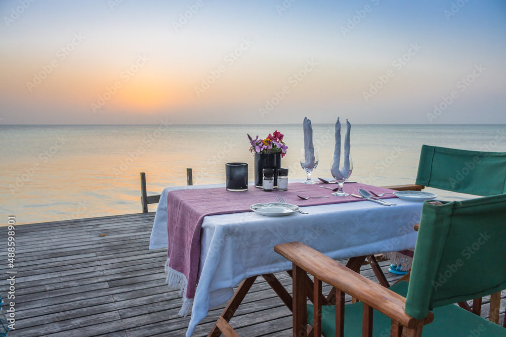 Outdoor Romantic Dinner Setting For Two