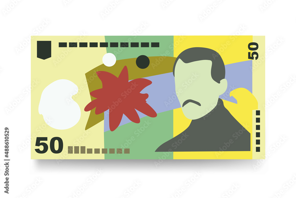 Romanian Leu Vector Illustration. Romania money set bundle banknotes ...