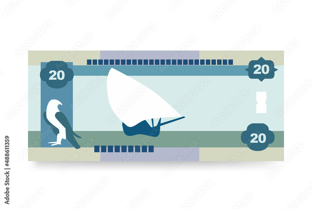UAE Dirham Vector Illustration. United Arab Emirates money set bundle ...