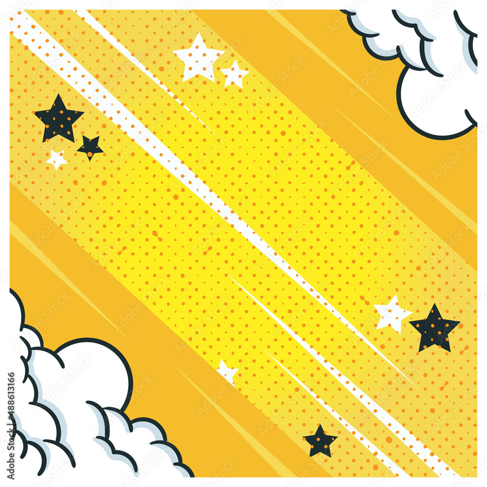 Comic background in pop line art style Stock Vector | Adobe Stock