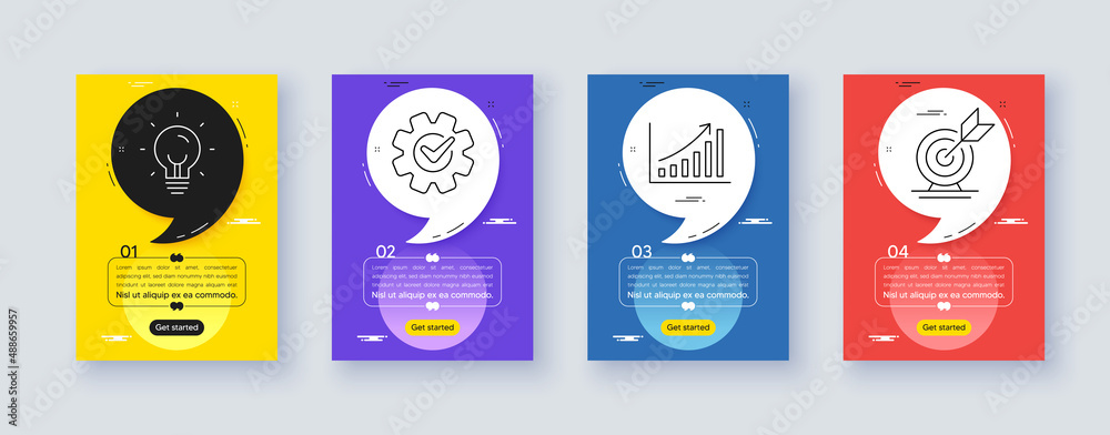 Poster brochure with quotes. Cover book presentation with timeline ...