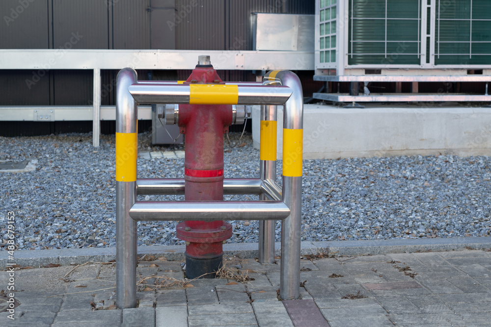 Outdoor fire hydrant installed outside the building Stock Photo | Adobe ...