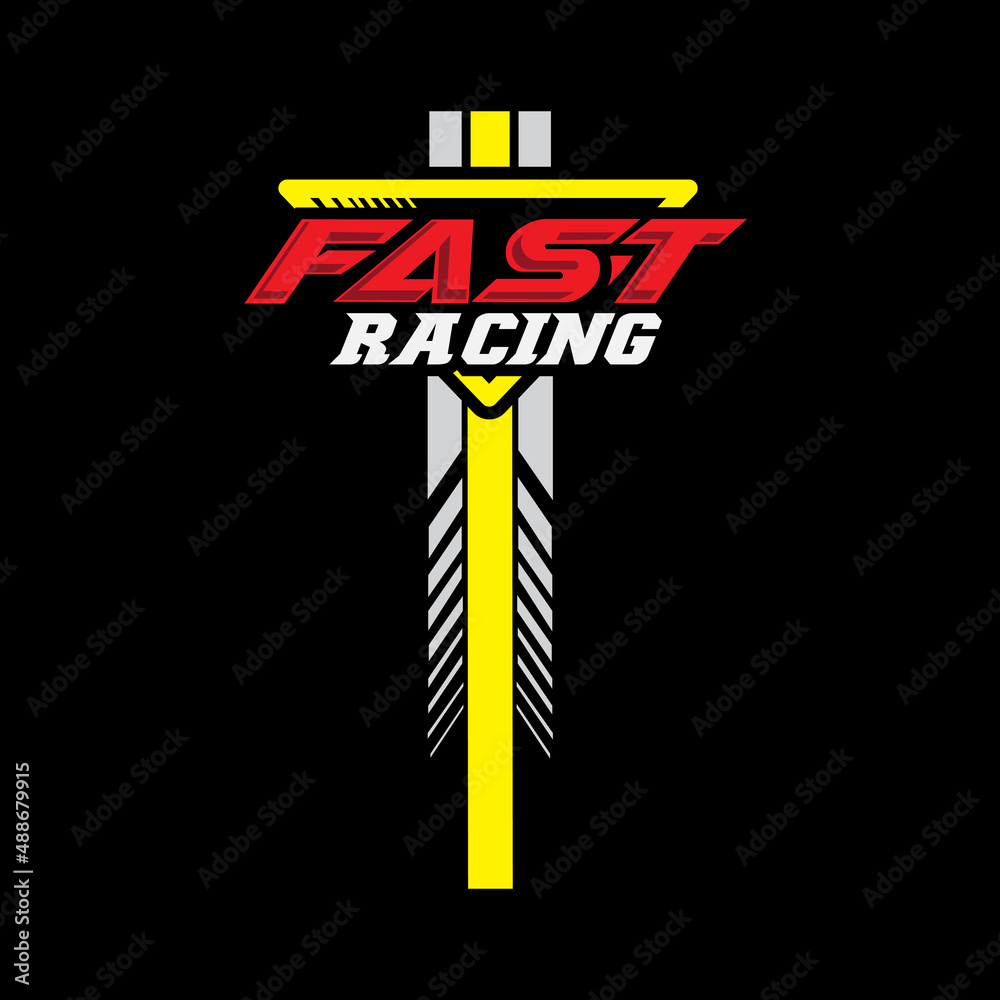 fast racing logo background design, automotive vehicle repair, suitable ...