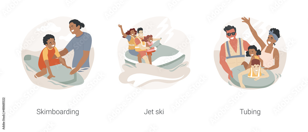 River Tubing Cartoon