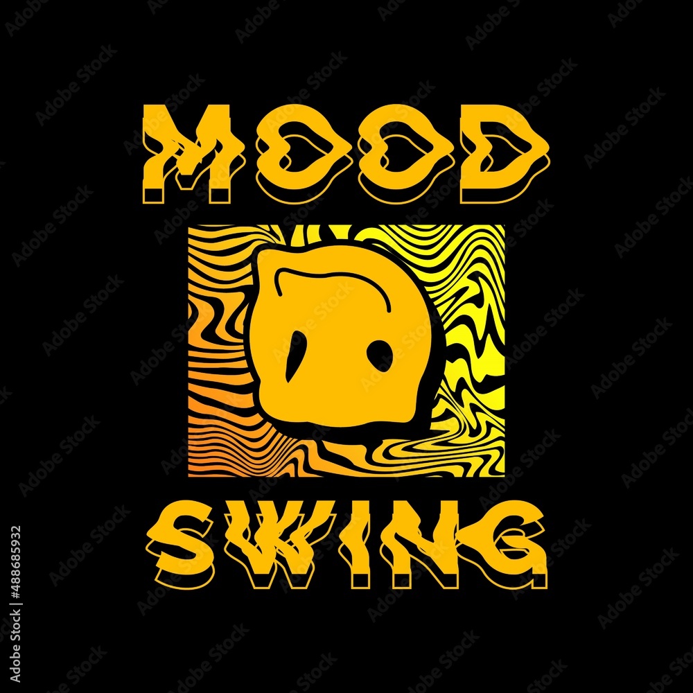 Bad Mood writing streetwear design, suitable for screen printing t ...