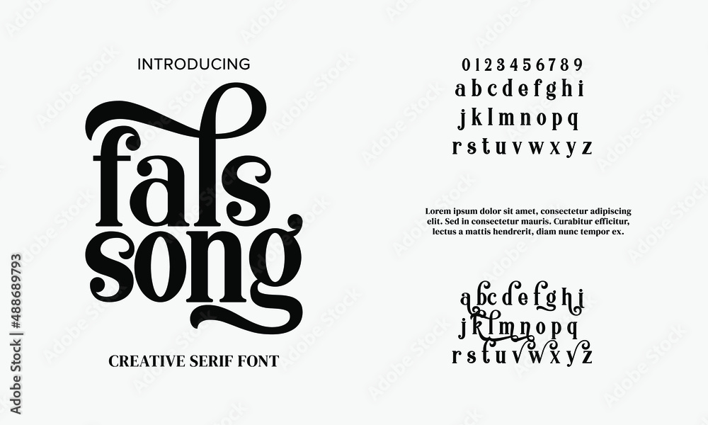 Fashion abstract typhography. Minimalist modern urban fonts for logo ...