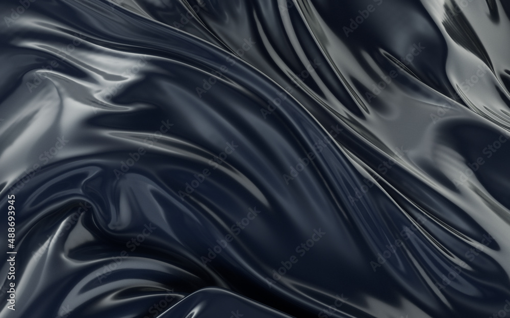 Flowing cloth, wave pattern, 3d rendering. Stock Illustration | Adobe Stock