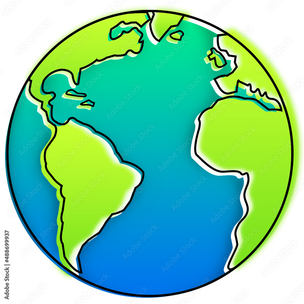 Vector Clipart of Earth planet with high resolutions Stock Illustration ...