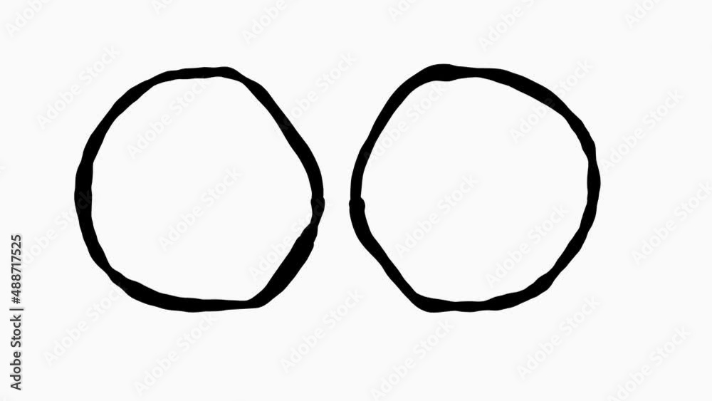 Cell dividing. Cell division . Single circle transforming into two ...
