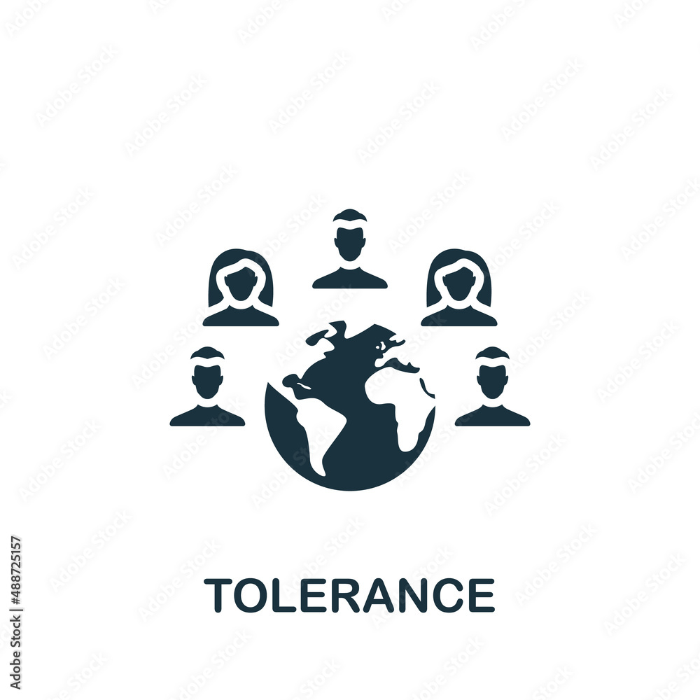 Tolerance icon. Monochrome simple icon for templates, web design and ...