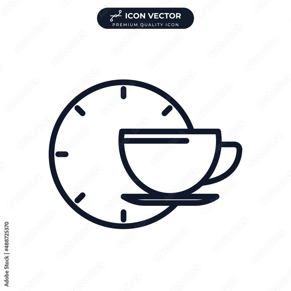 coffee break icon symbol template for graphic and web design collection ...