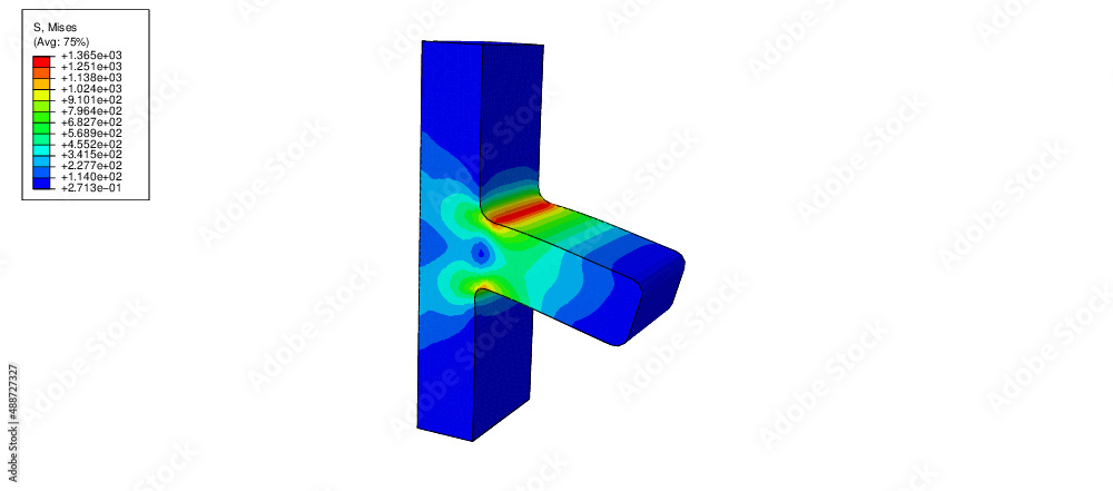 Finite element analysis of mechanical component Stock Vector | Adobe Stock