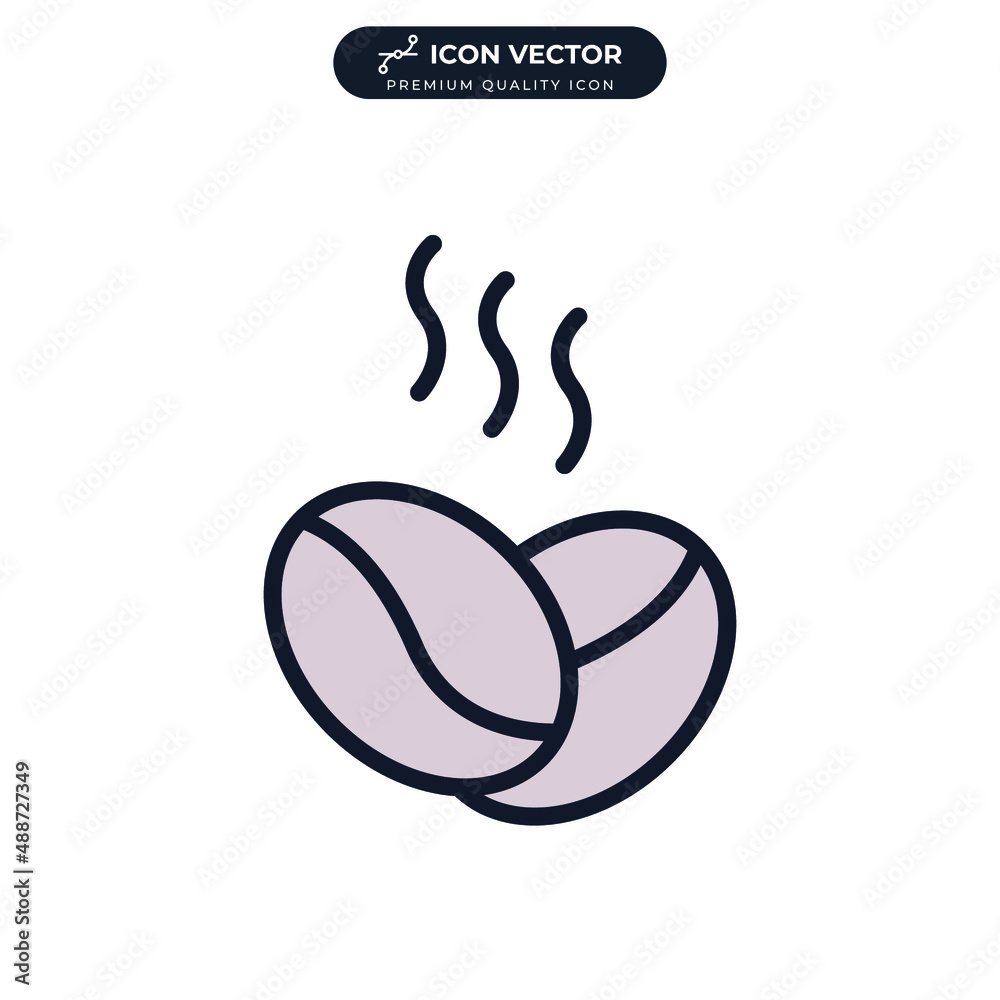 coffee beans icon symbol template for graphic and web design collection ...
