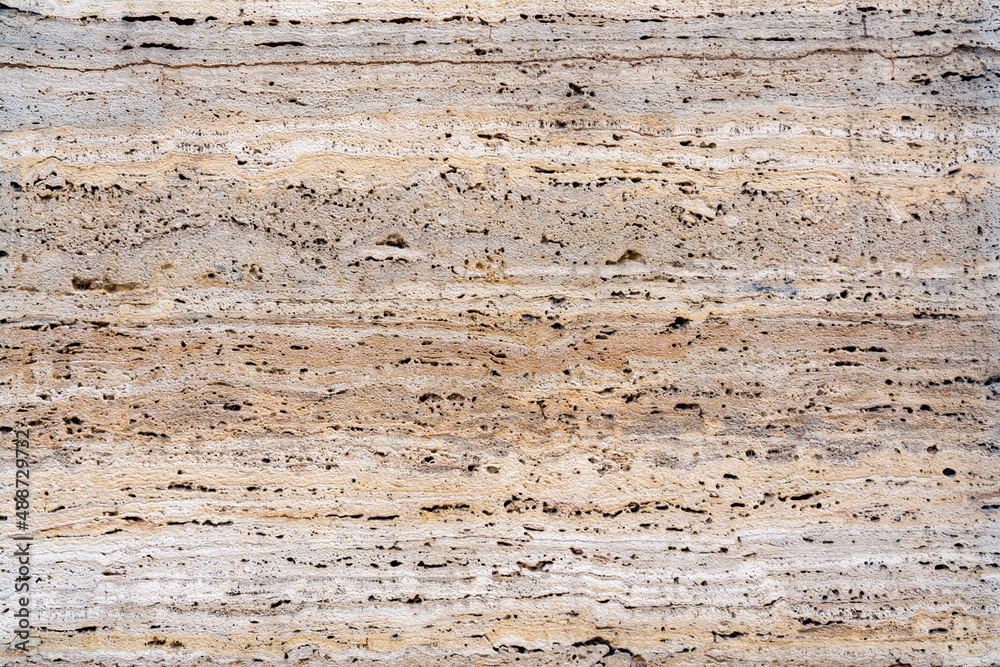 Travertine limestone texture in high resolution, beige porous stone ...
