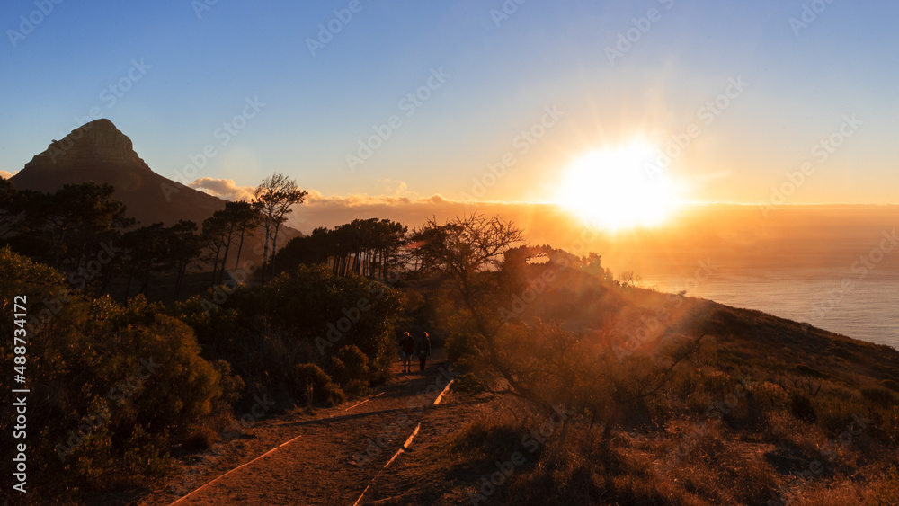 Lion's Head at sunset. Lion's Head in Cape Town, South Africa Stock ...