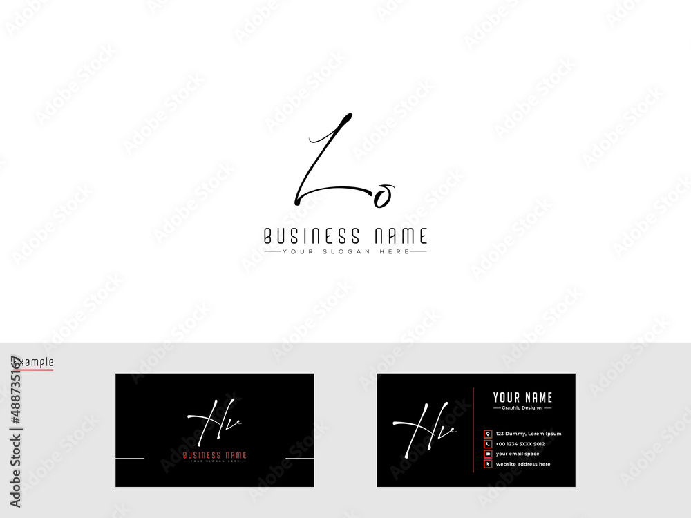 Modern Signature LO Logo Icon, Initial Lettering Lo Signature Logo or ...