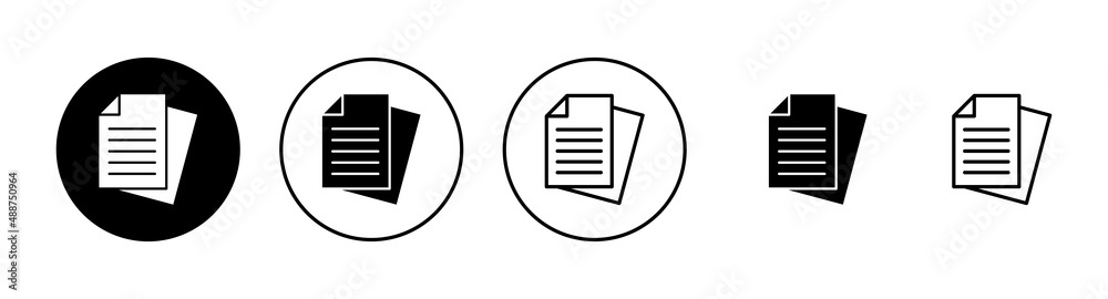 Document icons set. Paper sign and symbol. File Icon Stock Vector ...