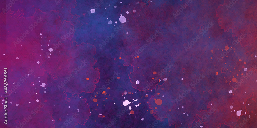 Abstract background galaxy space with nebula, abstract watercolor ...