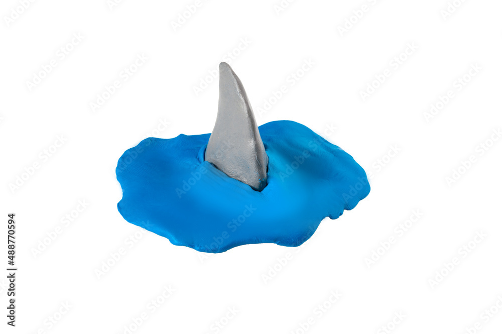 shark fin in the water Stock Photo | Adobe Stock