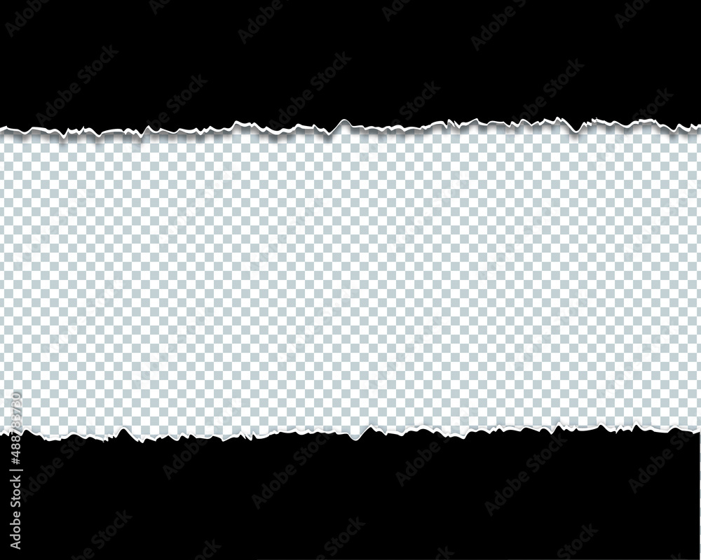 Torn paper with transparent background vector illustration for design ...