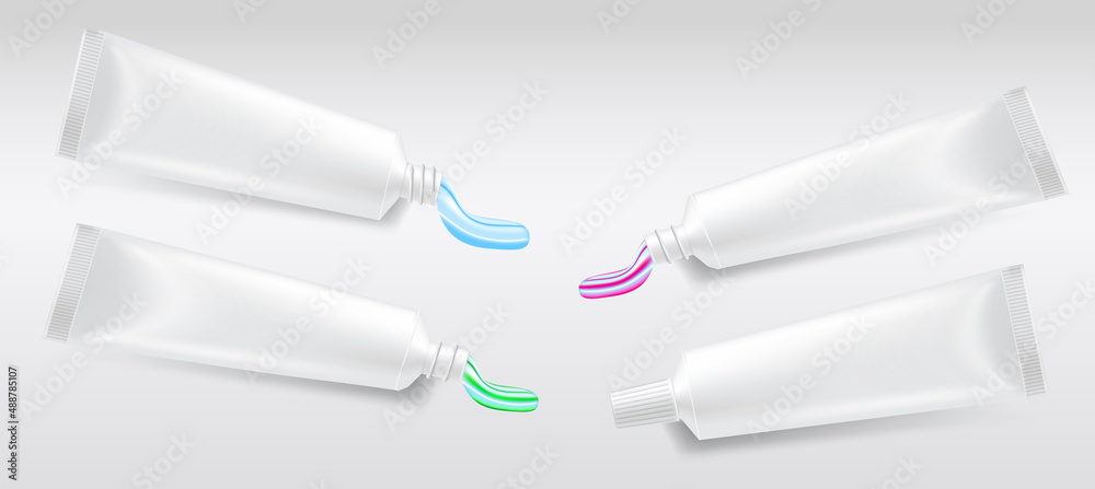Realistic toothpaste isolated on white background ,toothbrush equipment ...