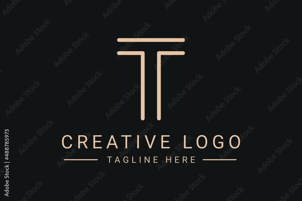 Modern creative letter T vector logo design. Minimalist T Luxury ...