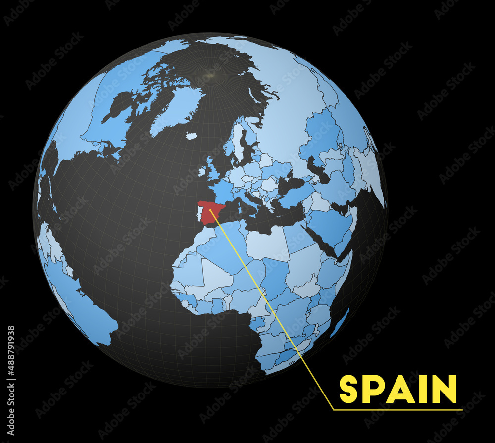 world map of spain