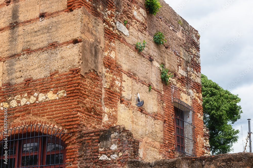 Ruin of the Hospital of San Nicolas de Bari in colonial zone of Santo ...