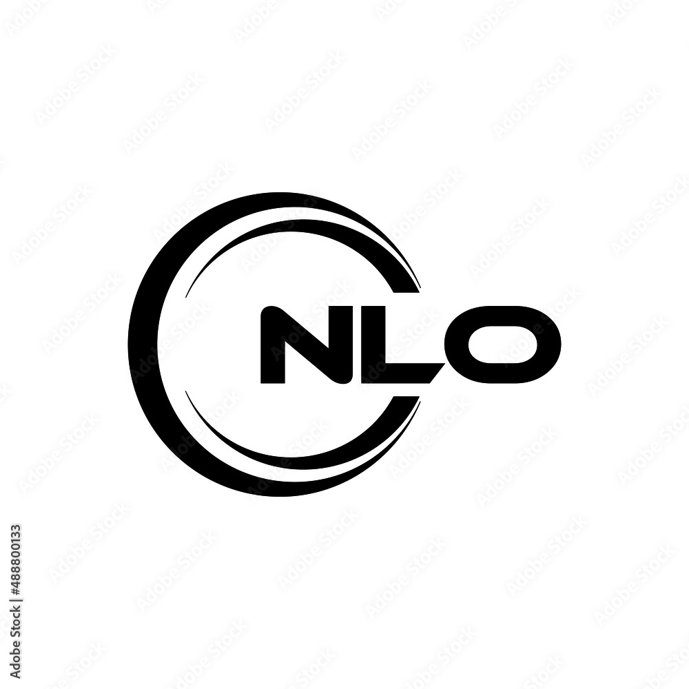 NLO letter logo design with white background in illustrator, vector ...