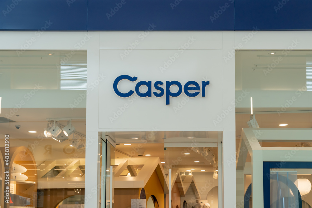 Orlando, Florida, USA - January 27, 2022: Casper store at a shopping ...