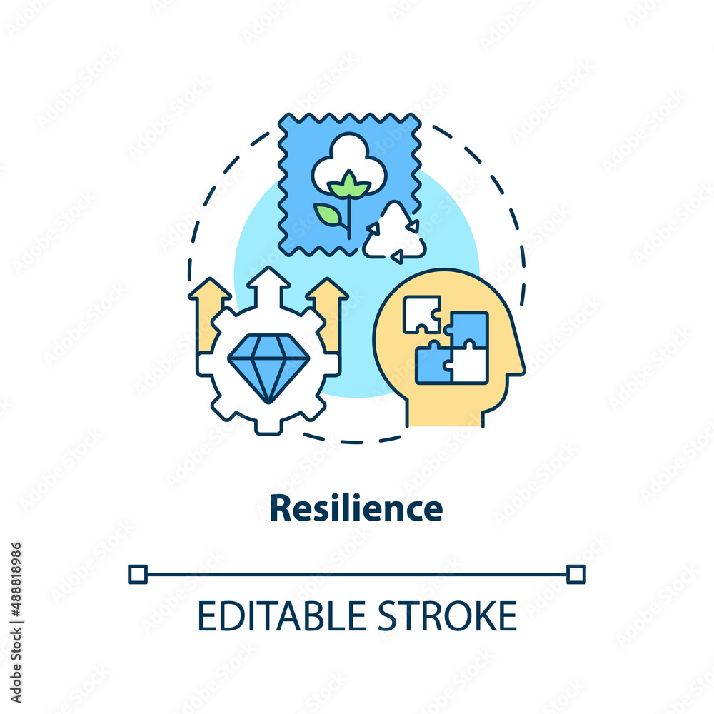 Vetor de Resilience concept icon. Circular economy key principle ...