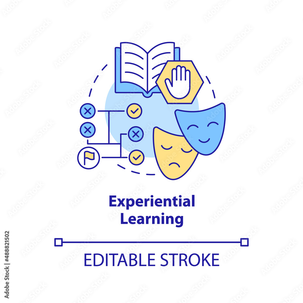Experiential learning concept icon. Adult education theories and forms ...