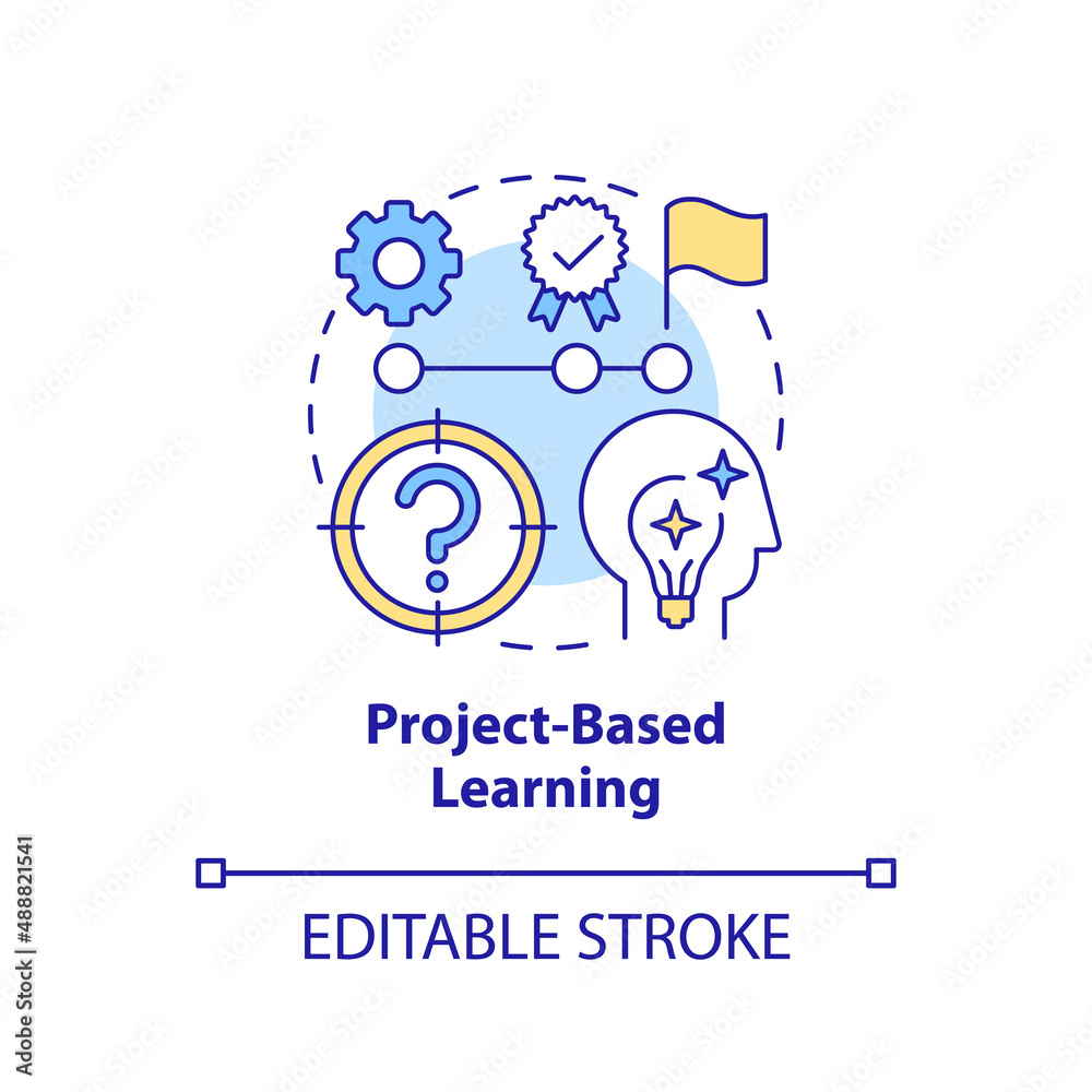 Project based learning concept icon. Adult education theories and forms ...
