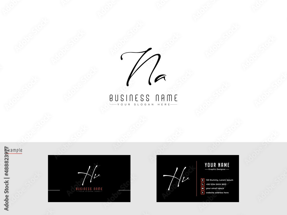 Alphabet NA Signature letter icon logo, na Logo icon Vector and ...
