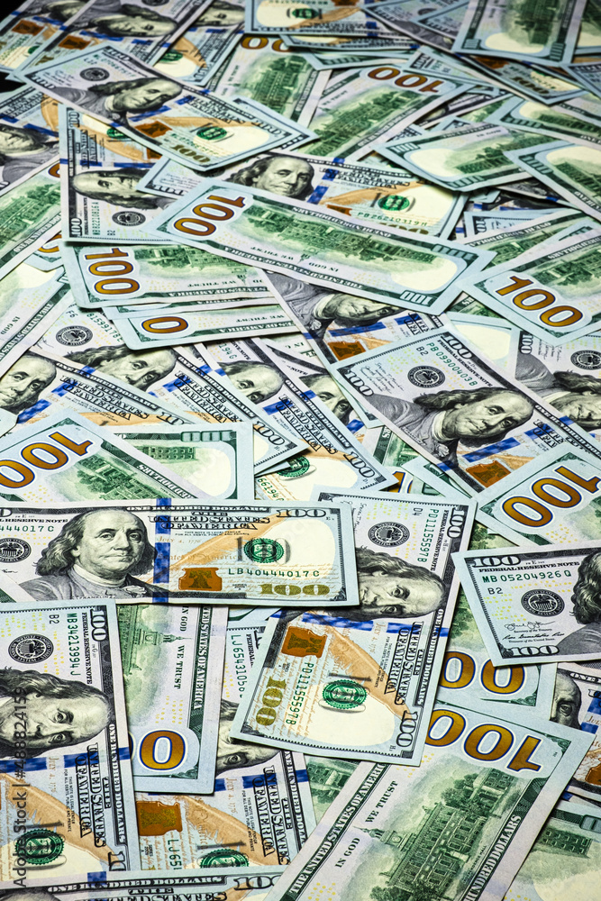 Cash money banknotes top view. US dollars wallpaper. American one ...