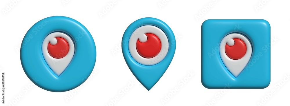Periscope logo. 3d vector logo. Periscope social media logo. Stock ...