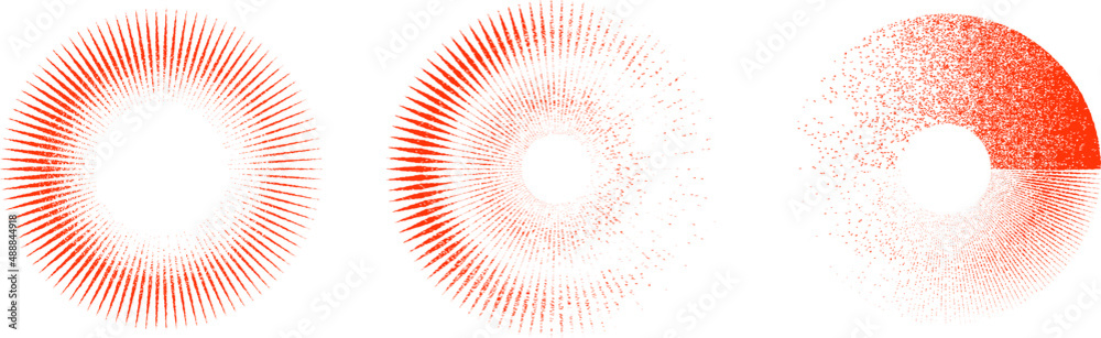 Grunge lines in Circle Form . Spiral Vector Illustration .Textured ...