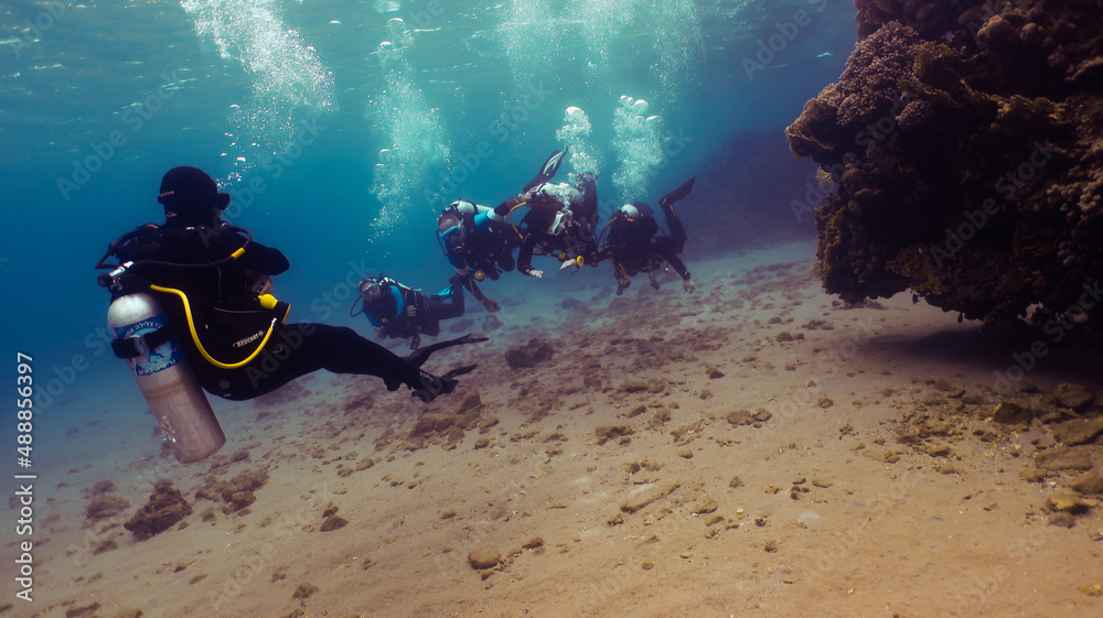 Scuba diving Red Sea Eilat Stock Photo | Adobe Stock