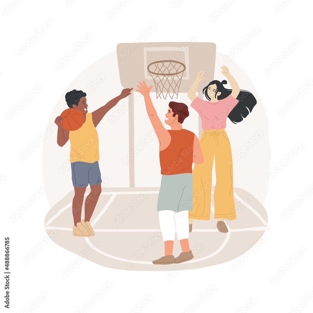 Basketball isolated cartoon vector illustration Physical education ...